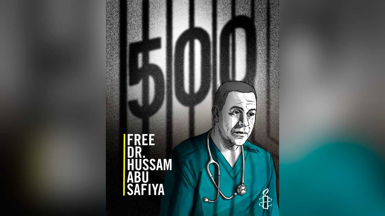 Amnesty gesa pembebasan Dr Hussam Abu Safiya selepas 500 hari ditahan ...